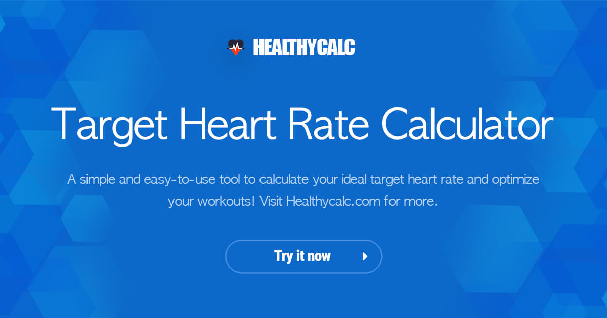 Free Online Target Heart Rate Calculator - Calculate Your Optimal ...