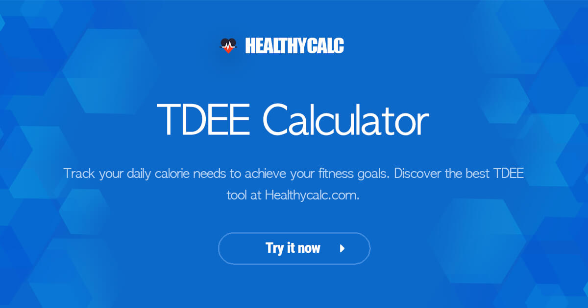 Free Online Total Daily Energy Expenditure (TDEE) Calculator