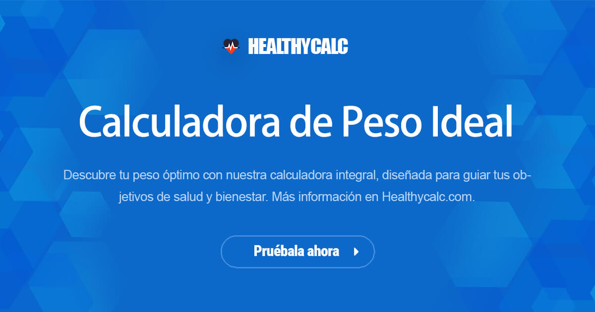Calculadora de Peso Ideal Gratis en Línea