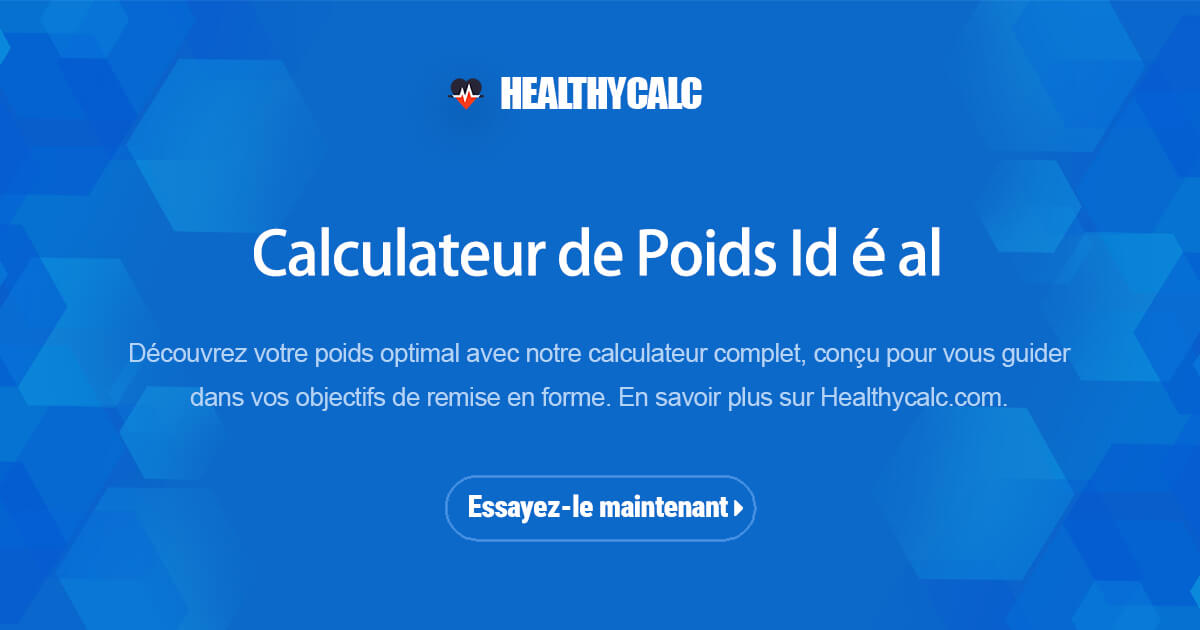 Calculateur de Poids Idéal Gratuit en Ligne
